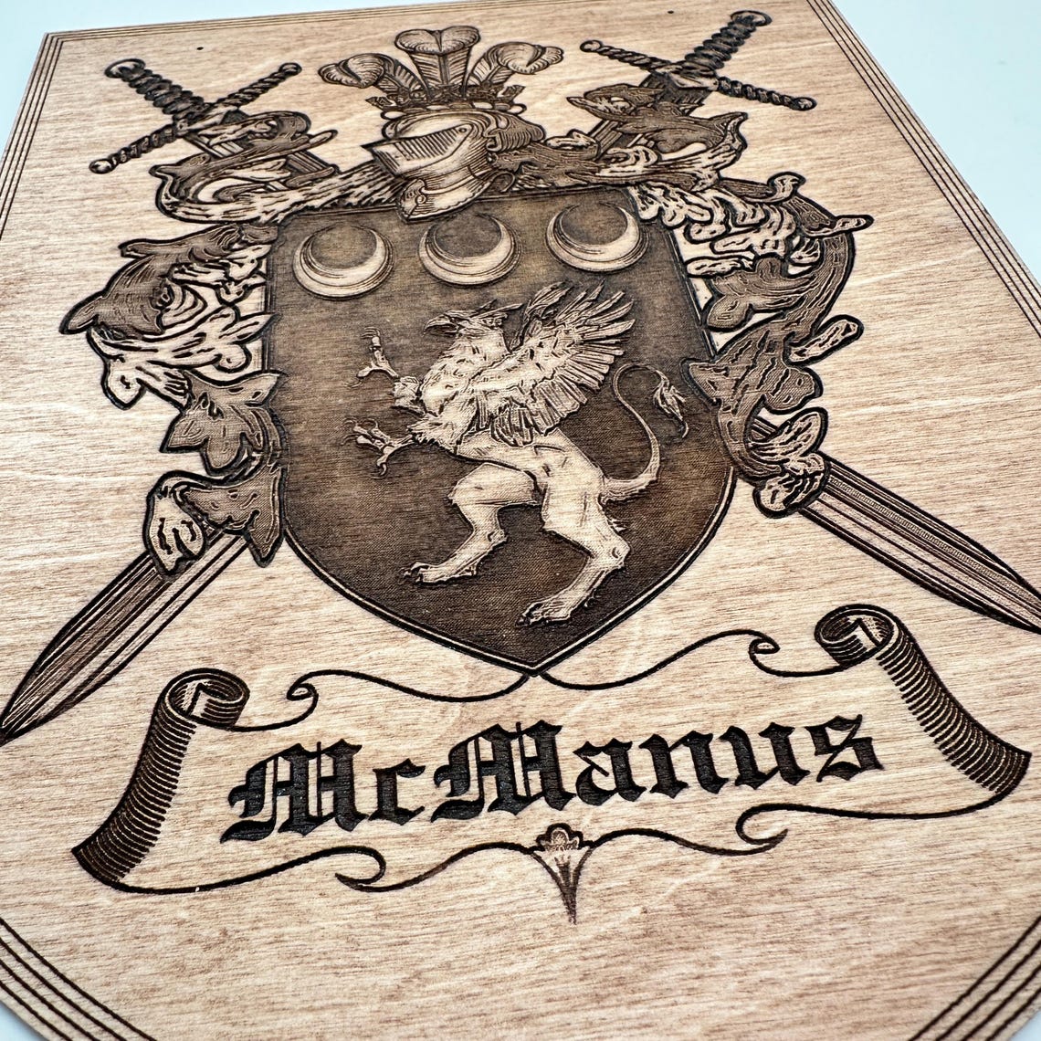 Mcmanus Family Crest - Coat of Arms -heraldry Shield - Etsy