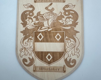 Roosevelt Painted Family Crest - Coat of Arms - Heraldry Shield - Etsy