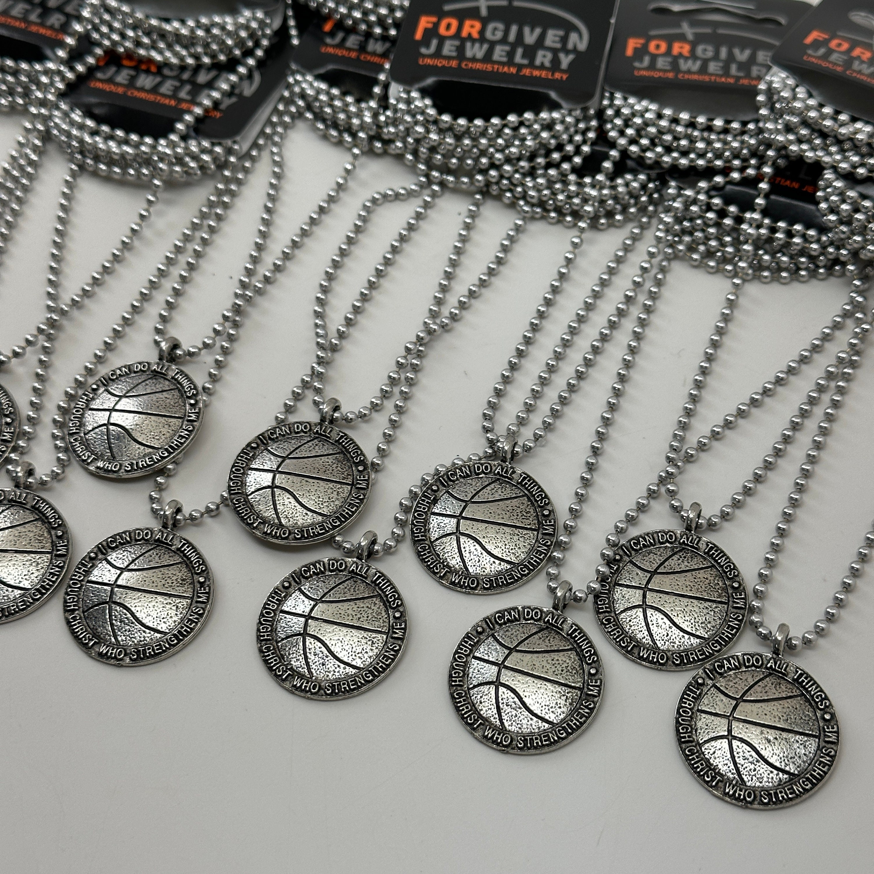 Basketball Necklace Philippians 4:13 - Lot of 12 Necklaces - Etsy