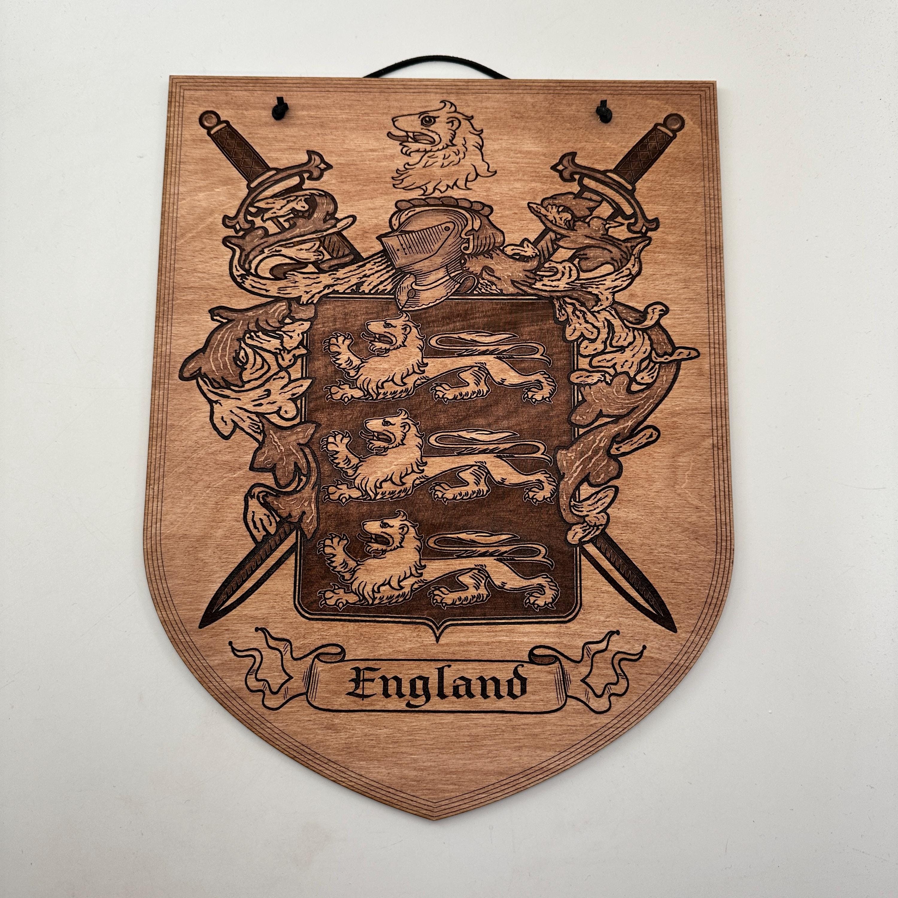 England Family Crest - Coat of Arms - Heraldry Shield - Etsy