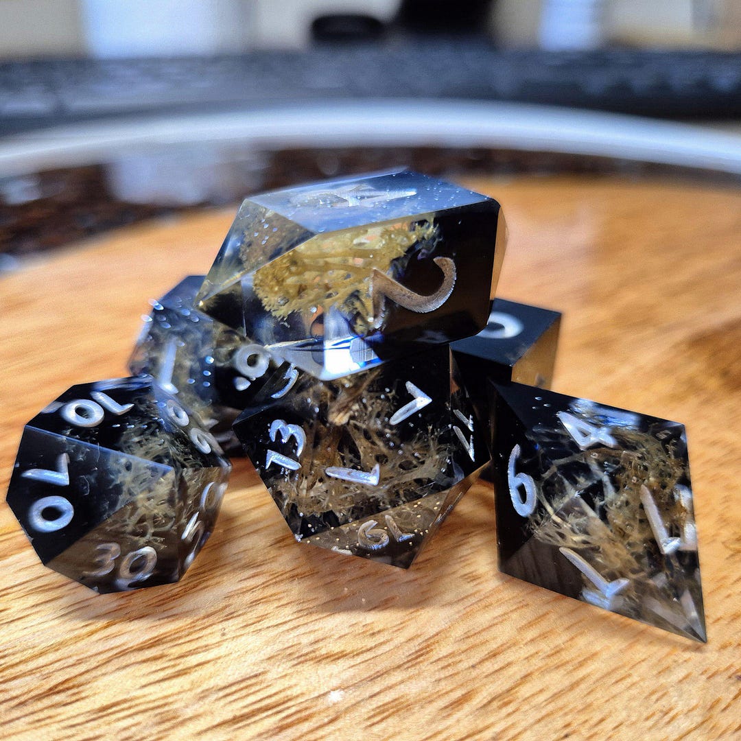 Shadow Forest - [A Dice Guy] Handmade RPG Sharp Edge Dice Set ...