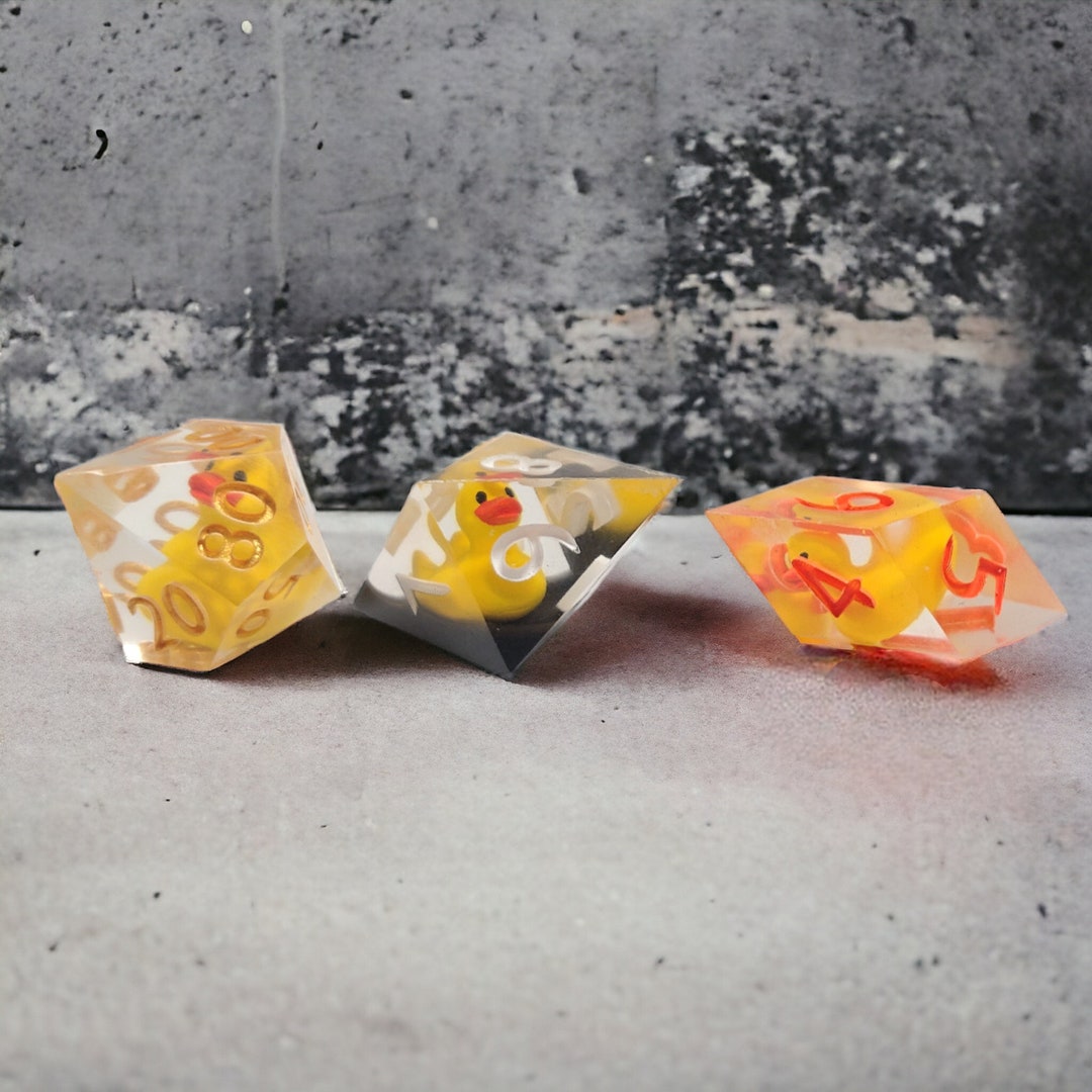 Rubber Duck Single Dice D% D8 D6 RPG Dice Warhammer, Dungeons&dragons ...