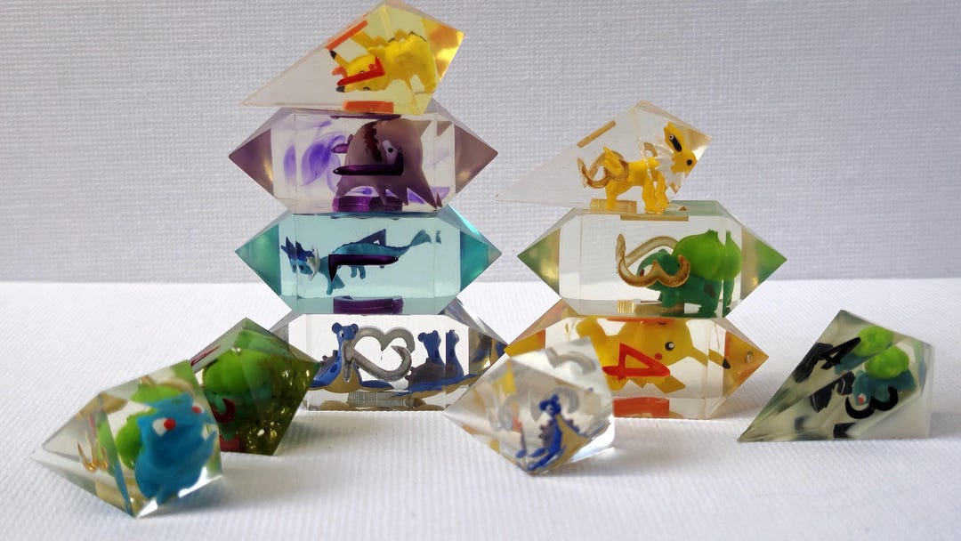 Pokemon Single Dice D4 Bulbasaur, Squirtle Pikachu Lapras - RPG Dice ...