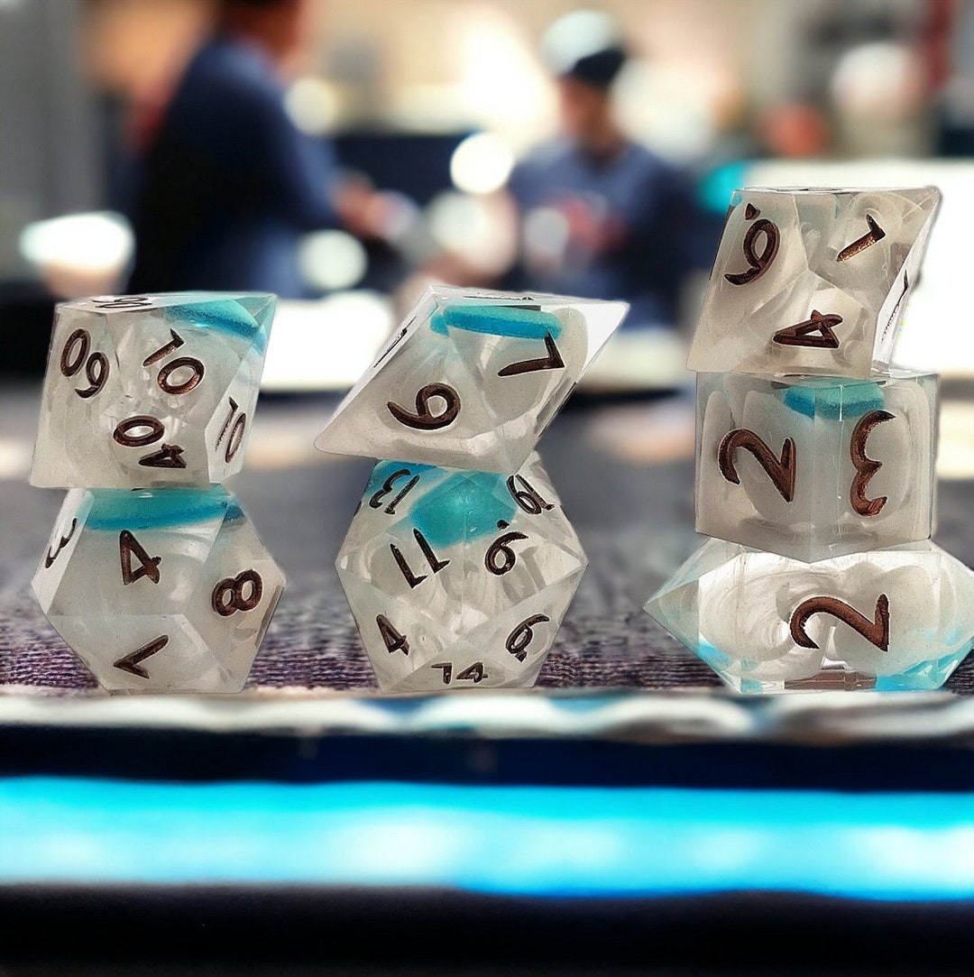 Orcish Fury Stones - Handmade Orc Barbarian RPG Dice Set | Gray Swirl ...