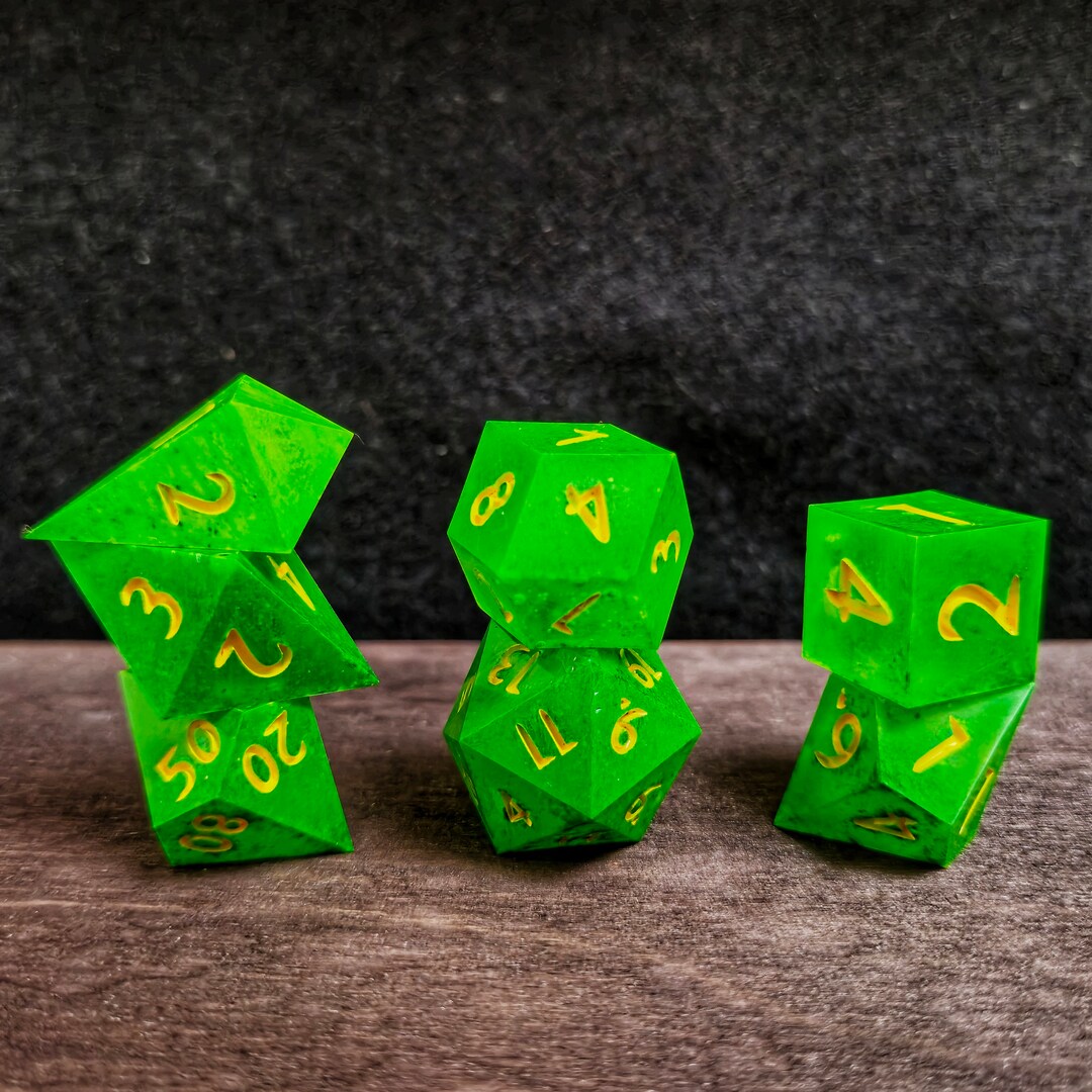 Warpstone A Dice Guy Handmade RPG Sharp Edge Dice Set Polyhedral ...