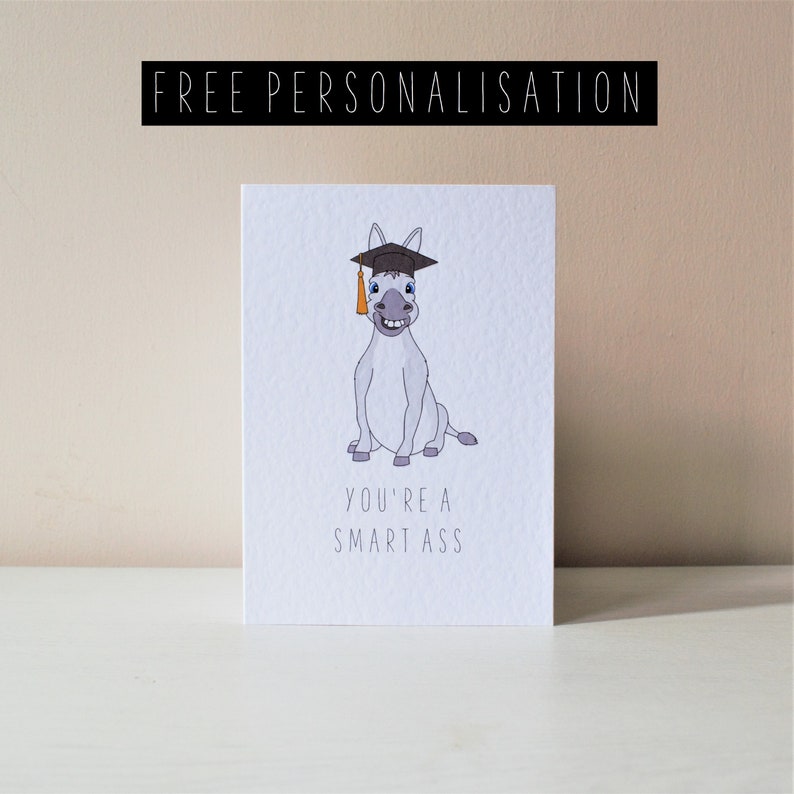 Smart Ass A6 Personalised Donkey Animal Funny Pun - Etsy