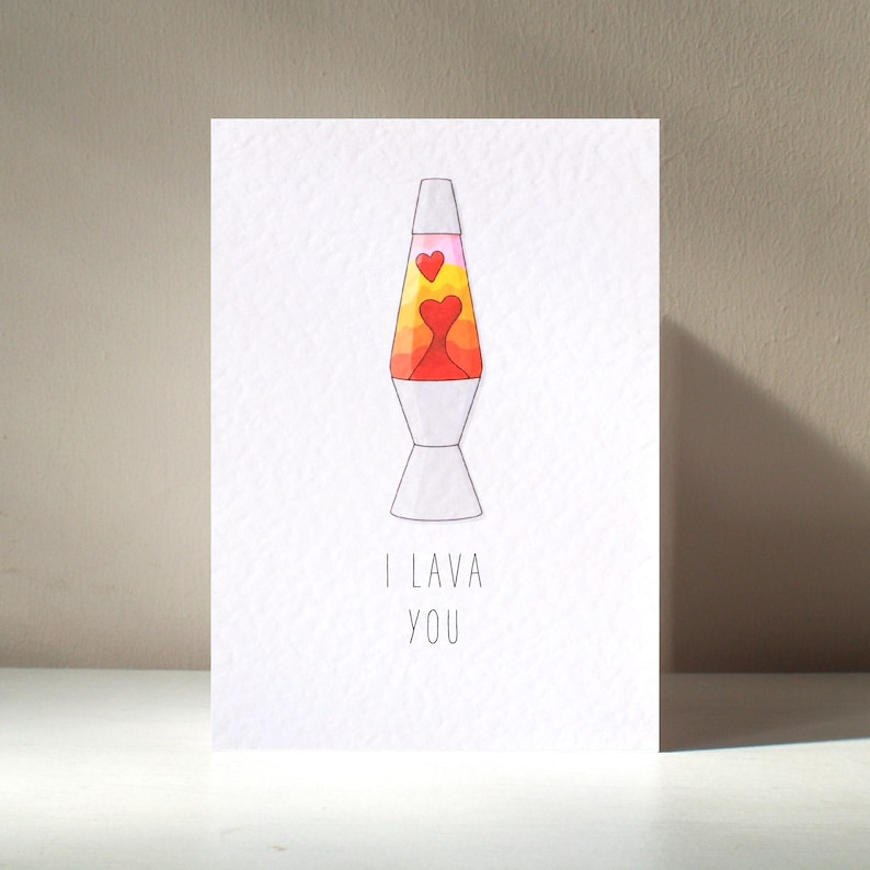 I Lava You - A6 Personalised Lava Lamp Funny Heart Pun Anniversary ...