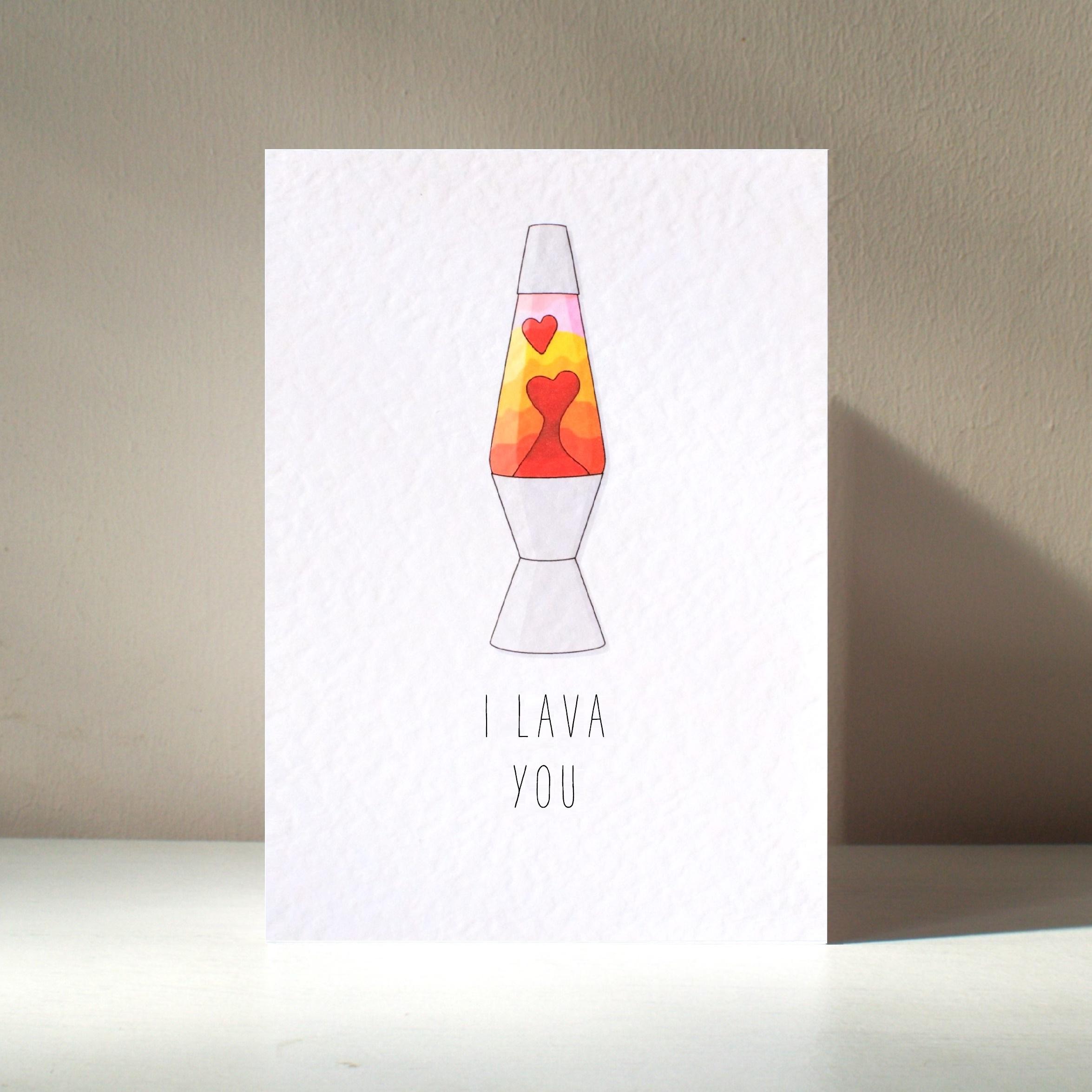I Lava You - A6 Personalised Lava Lamp Funny Heart Pun Anniversary ...