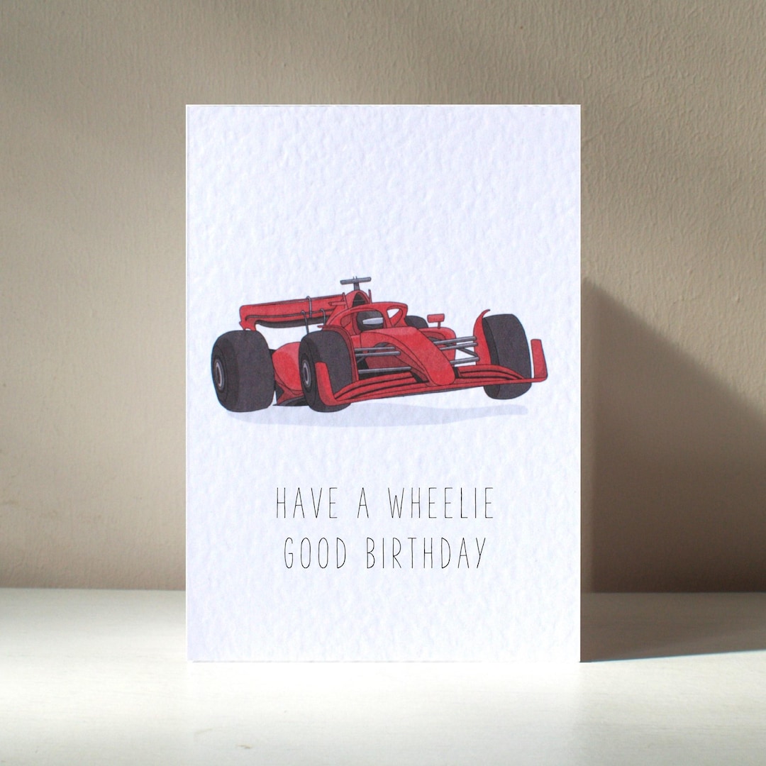 Wheelie Good - A6 Personalised Formula 1 F1 Car Speed Fast Racing ...