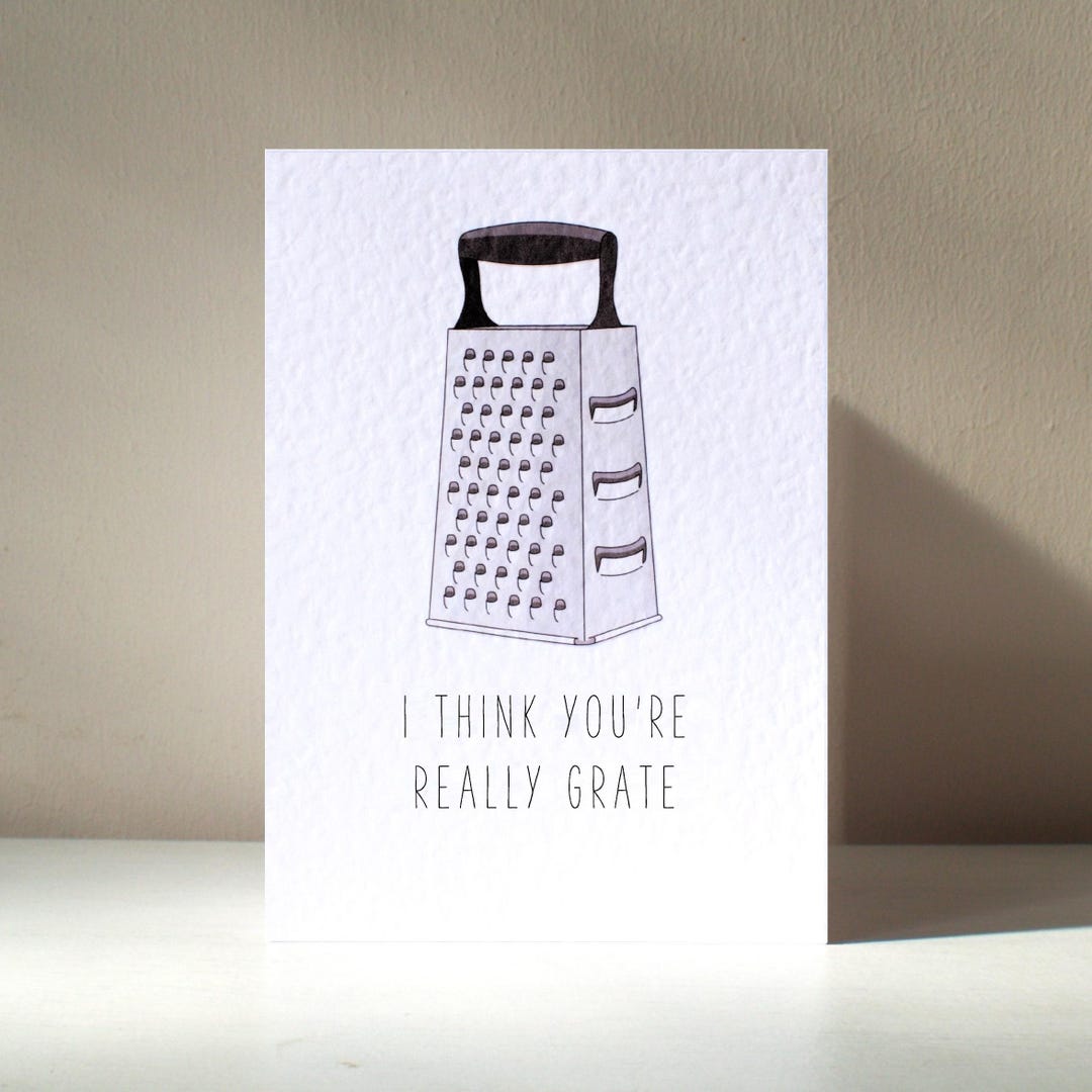 You're Grate - A6 Personalised Cheese Grater Great Cheesy Funny Pun ...