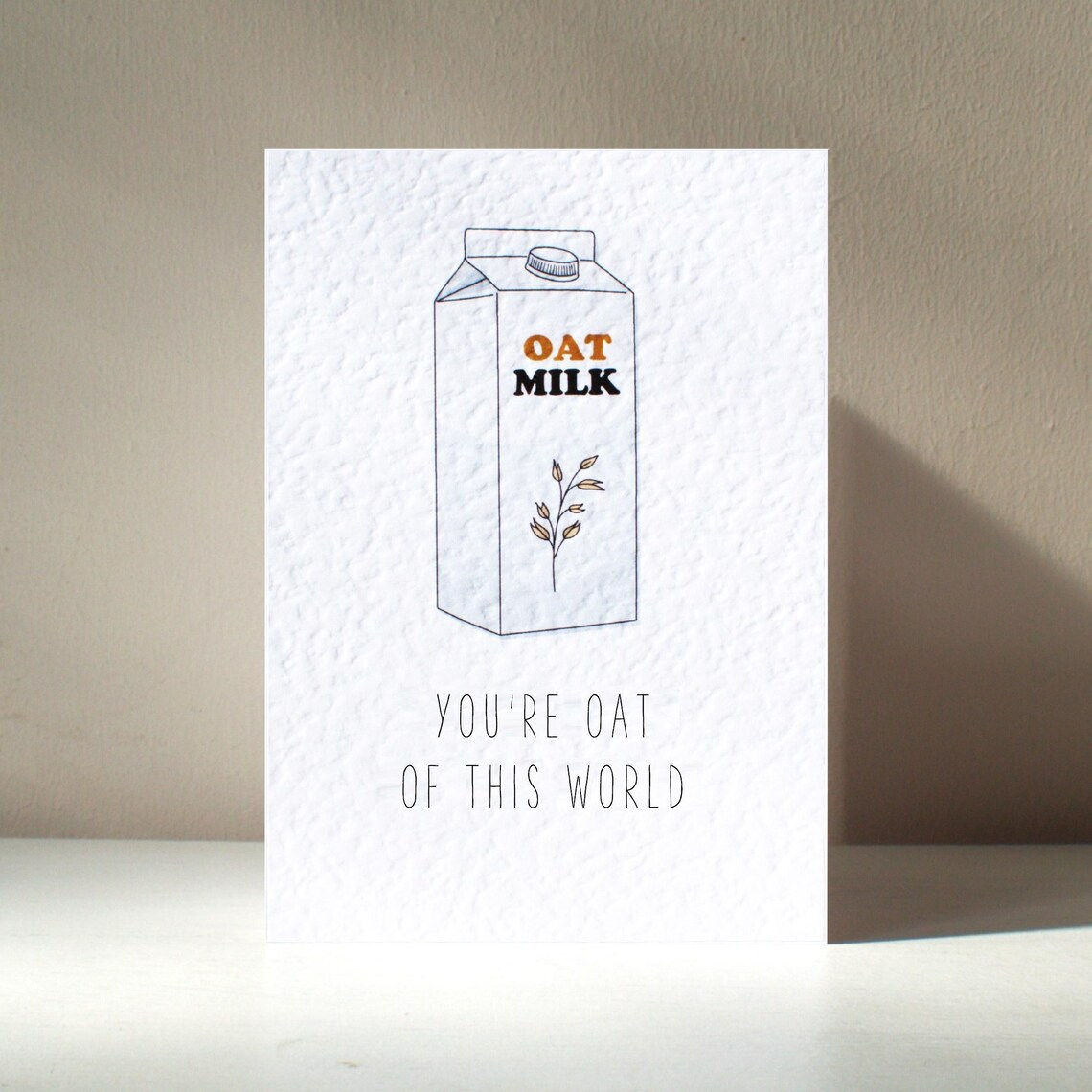 Oat of This World - A6 Personalised Oat Milk Coffee Tea Latte Caffeine ...