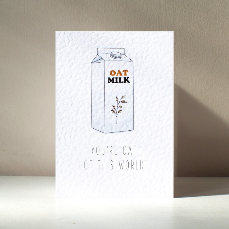 Oat of This World - A6 Personalised Oat Milk Coffee Tea Latte Caffeine ...