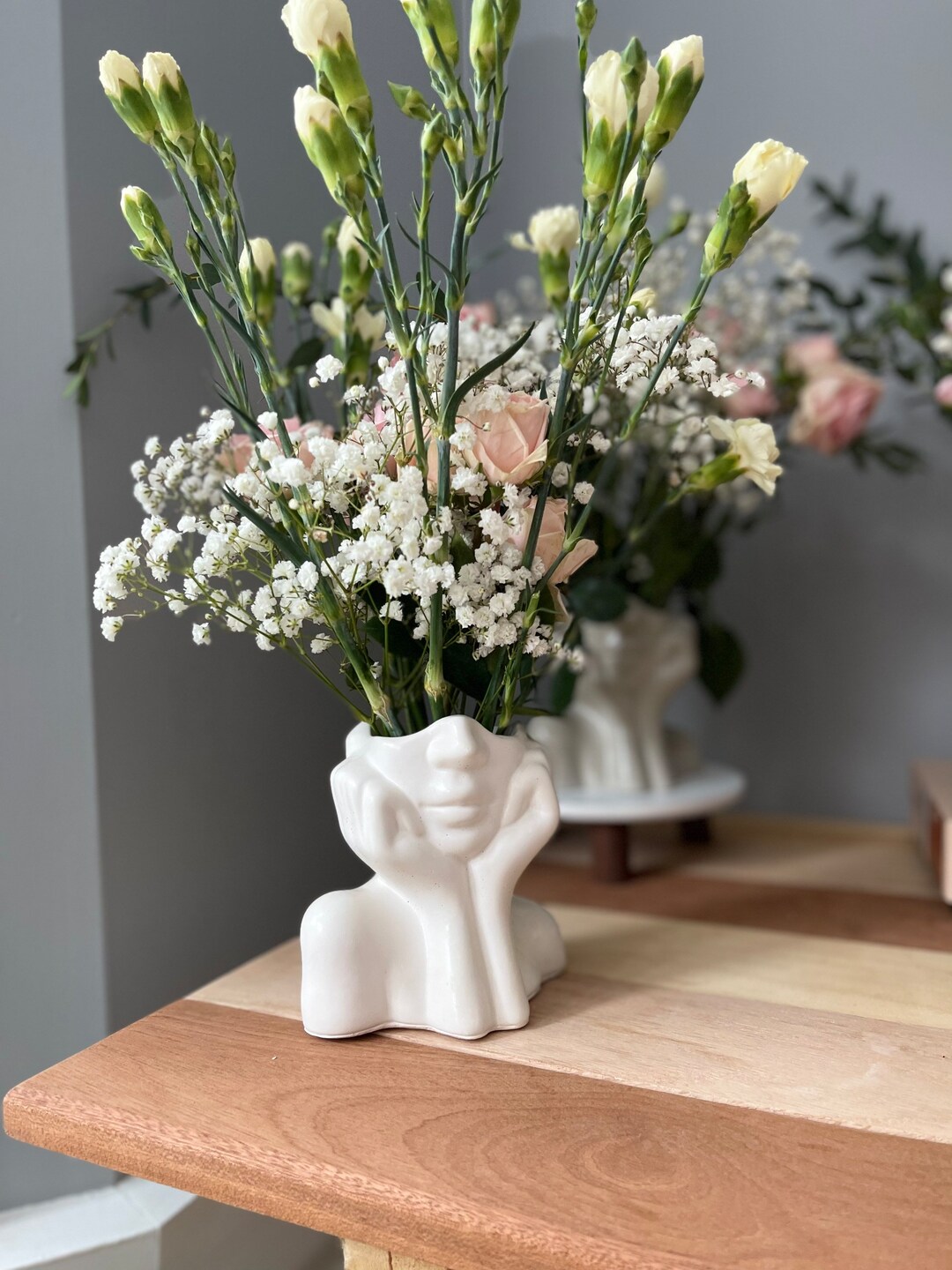 Face Vase | Lady Head Vase | Modern Vase | Minimalist Pot | Unique Home ...