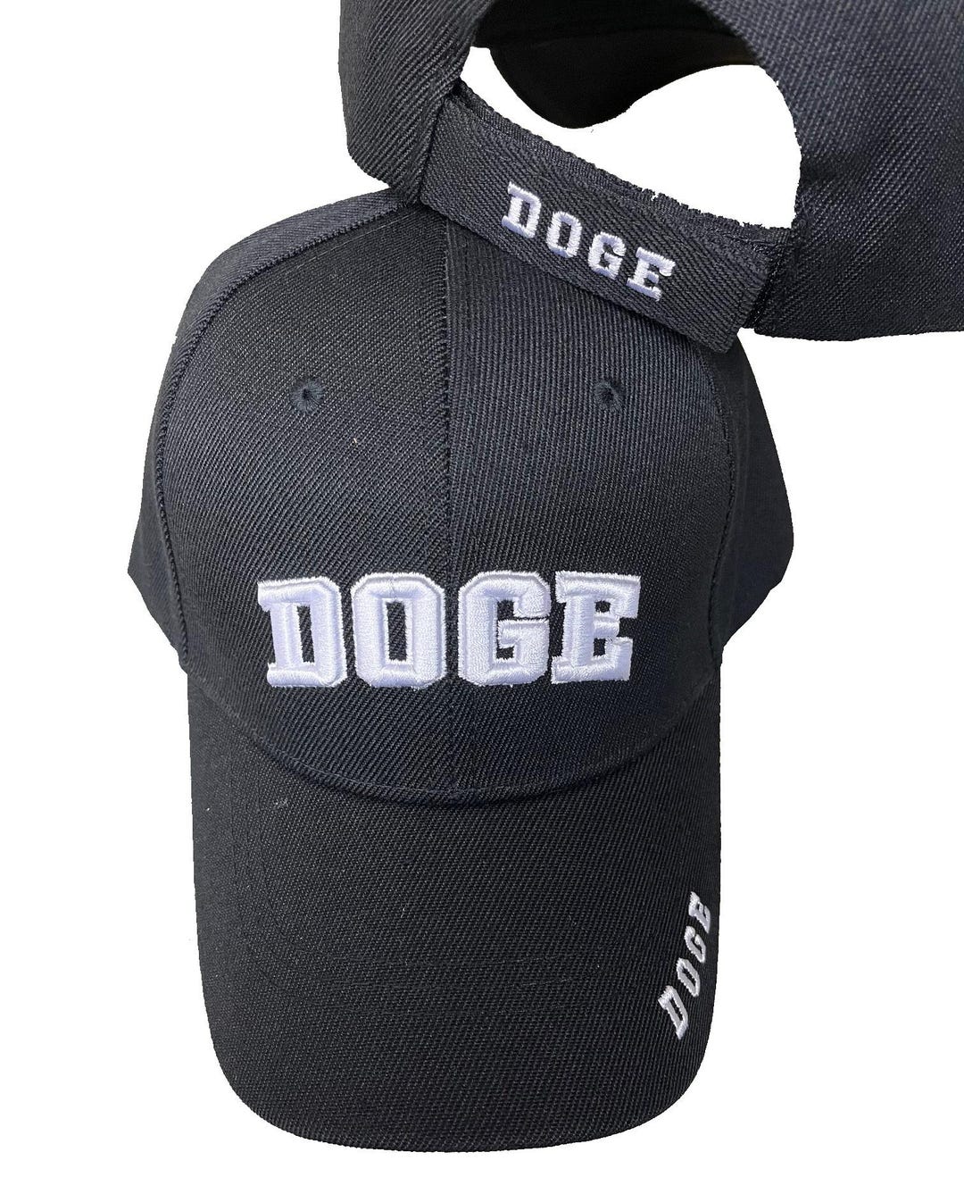 DOGE Department of Government Efficiency EMBROIDERED 3D HAT Black ...