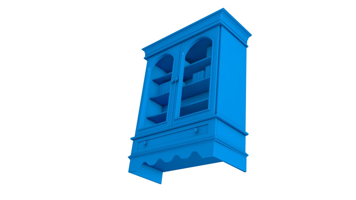 Bookcase Stl File / Printable Stl File Foprinters,book Library Ancient ...