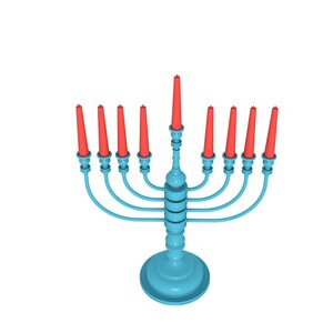 Menorah Stl File / Printable Stl File for 3d Printers, Home Decoration ...