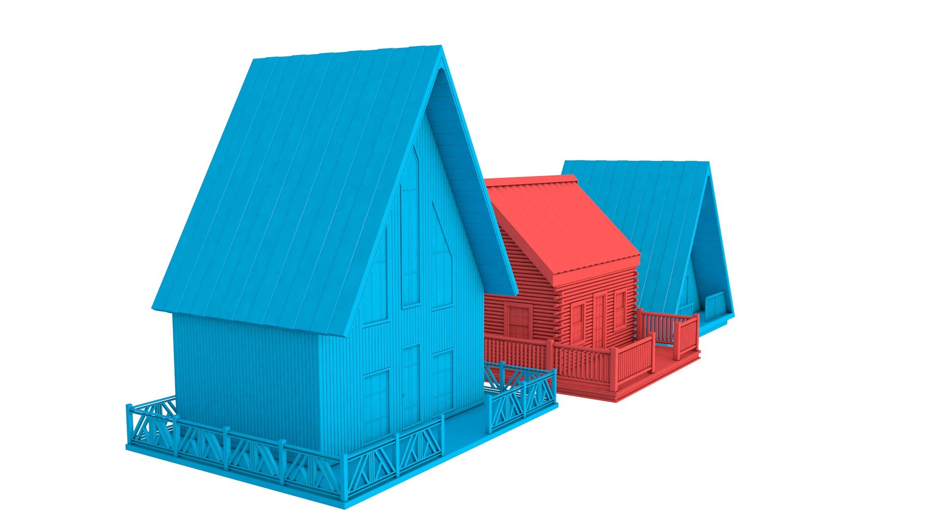Log Cabin House Stl File Building Stl File / Printab House Stl - Etsy