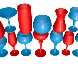 Glass Collection Stl File / Printable Stl File for 3d Printers, Glass ...