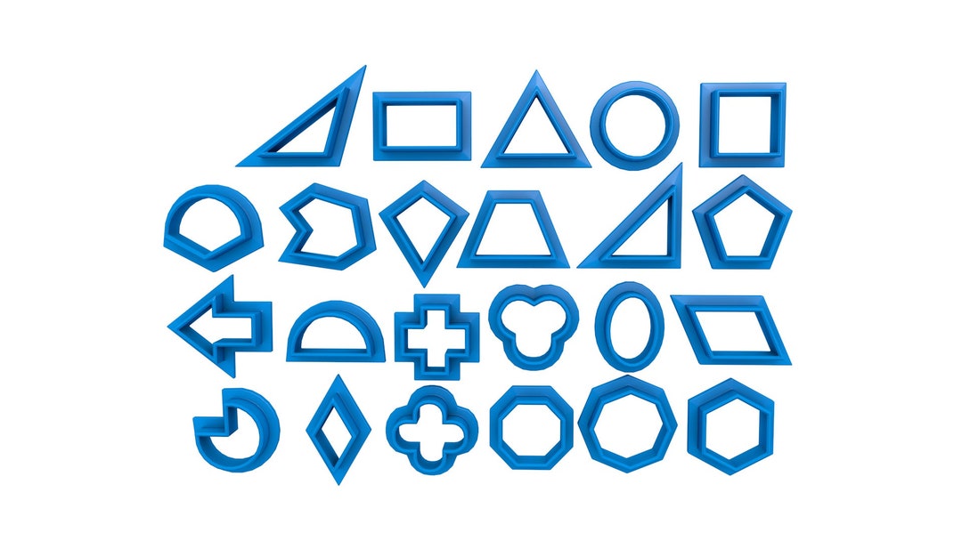 Geometric Clay Cutter Shapes Stl File / Circle Clay Cutter Stl, Rounded ...