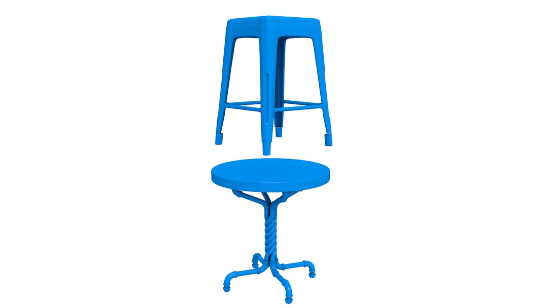 Stool Chair Stl File / Printable Stl File for 3d Printers, Home ...
