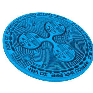 Ripple Coin Stl File / Printable Stl File for 3d Printers, Home Crown ...