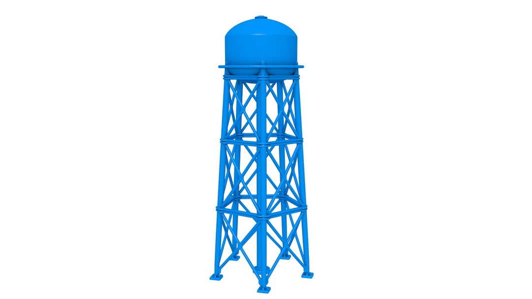 Water Storage Tower Stl File / Printable Tower Stl File , Water Tower ...
