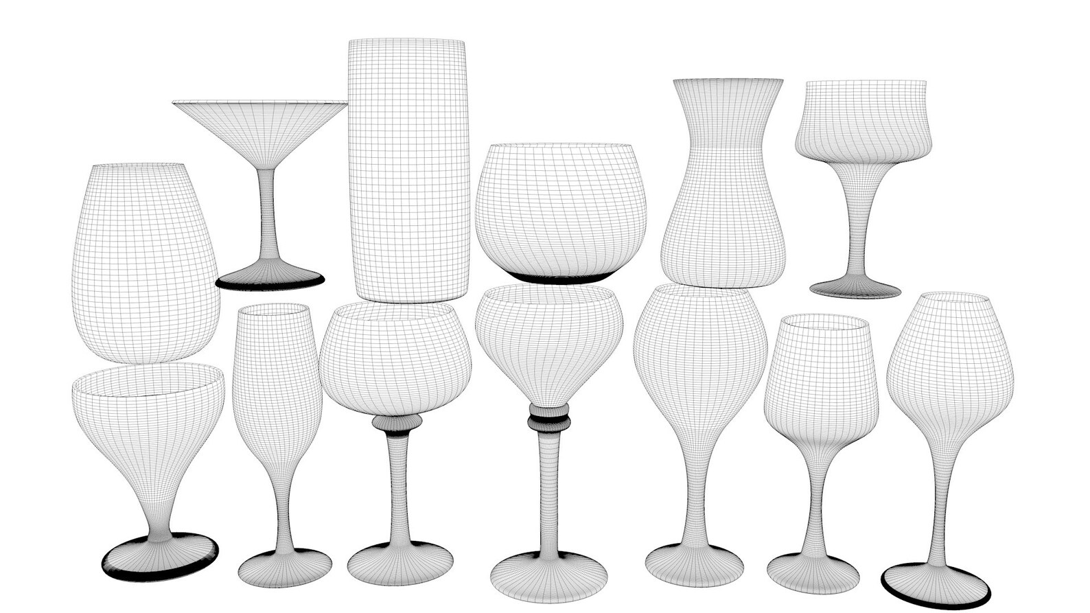 Glass Collection Stl File / Printable Stl File for 3d Printers, Glass ...