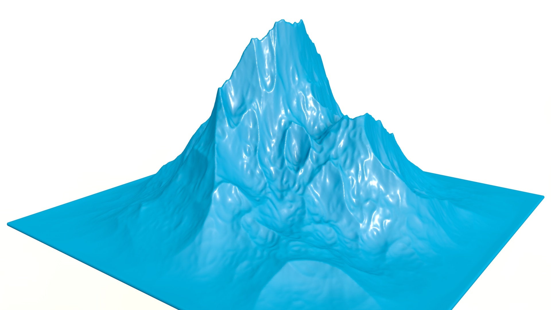 3d printed mountain 3d stl model free yeggi - plmcowboy