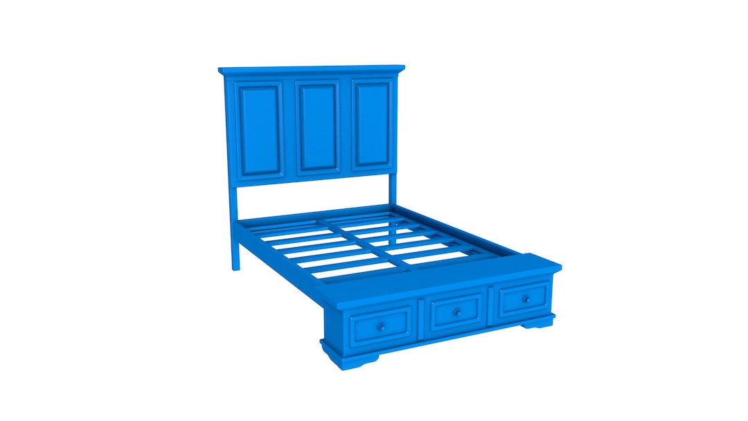 Bed Frame Stl, Bedroom Furniture Set Stl File / Printable Stl File for ...