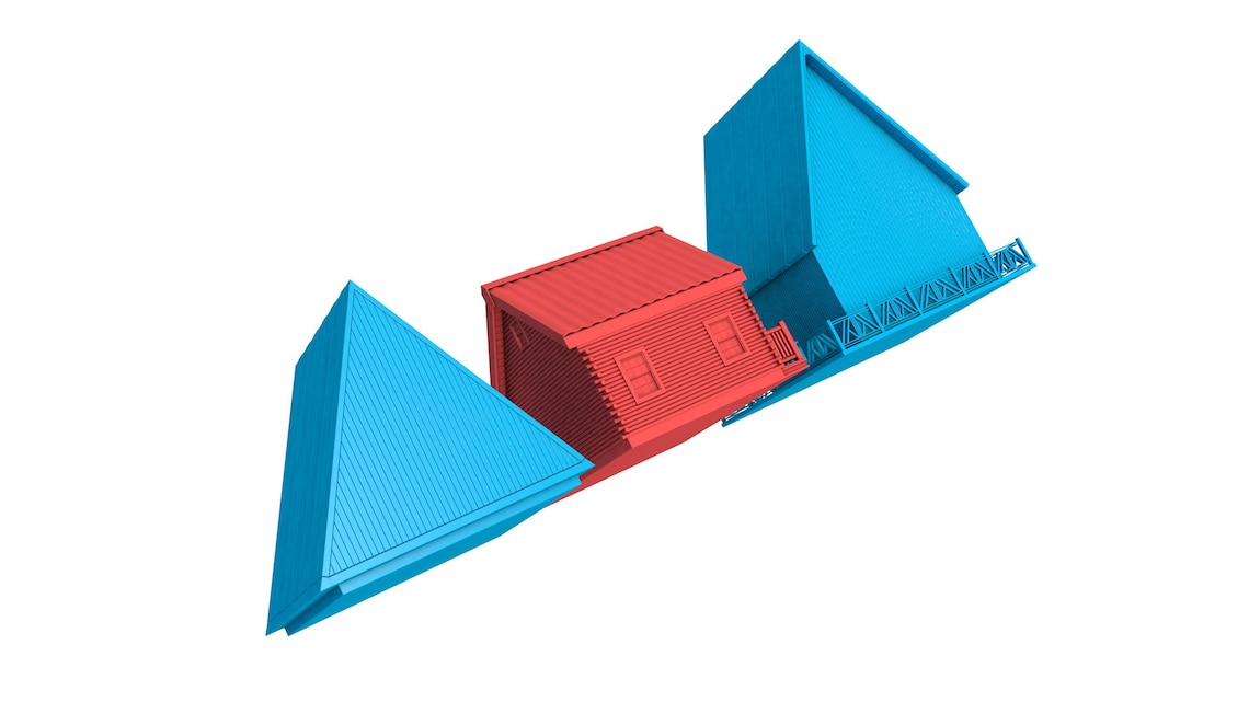 Log Cabin House Stl File Building Stl File / Printab House Stl - Etsy