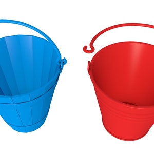 Bucket Stl File / Printable Stl File Foprinters, Galvanized Metal ...