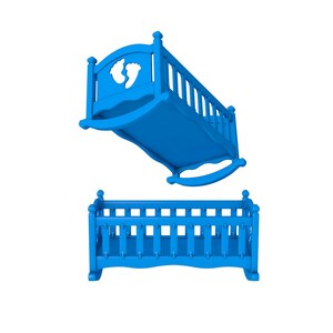 Baby Bed Stl File / Printable Bed Stl File for 3d Printers, Baby Cradle ...