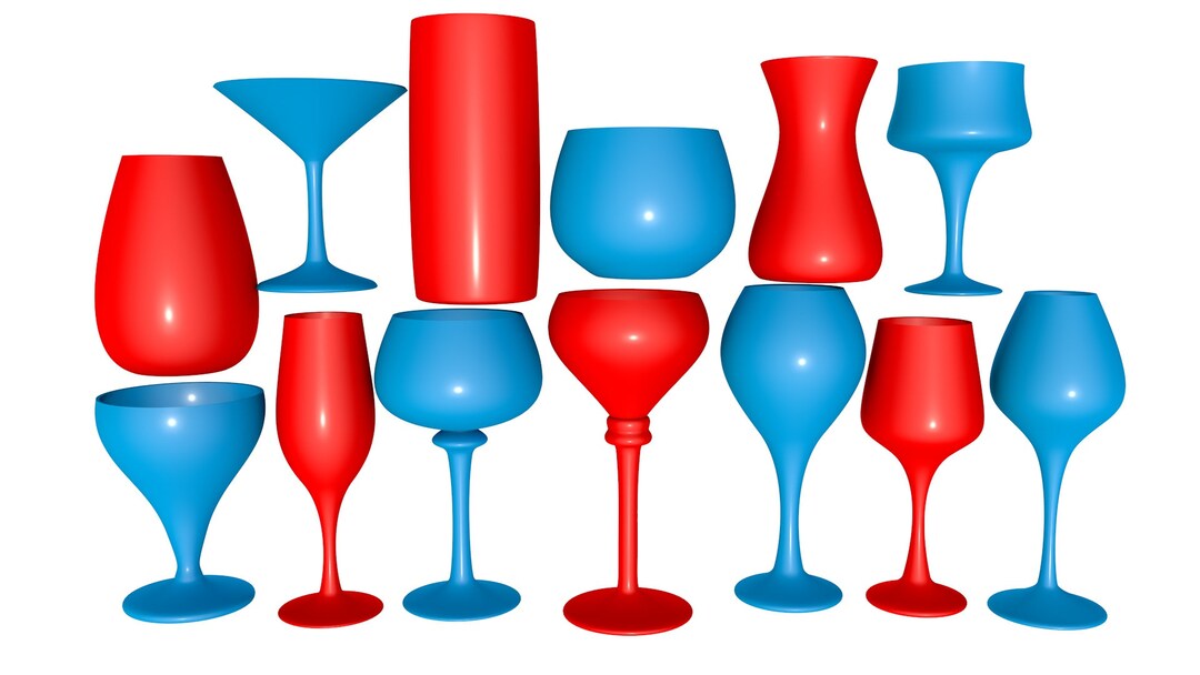 Glass Collection Stl File / Printable Stl File for 3d Printers, Glass ...