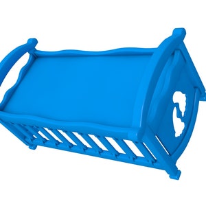 Baby Bed Stl File / Printable Bed Stl File for 3d Printers, Baby Cradle ...