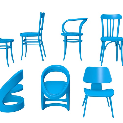 Chair Collection Stl File / Printable Stl File for 3d - Etsy