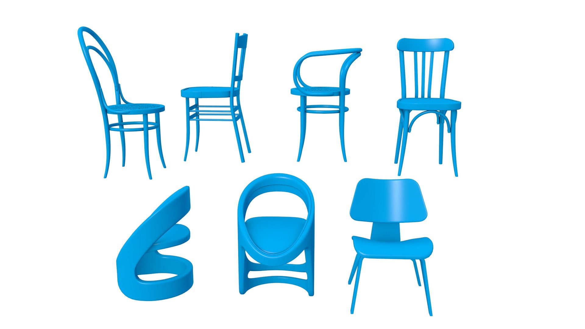 Chair Collection Stl File / Printable Stl File for 3d Printers, Home ...