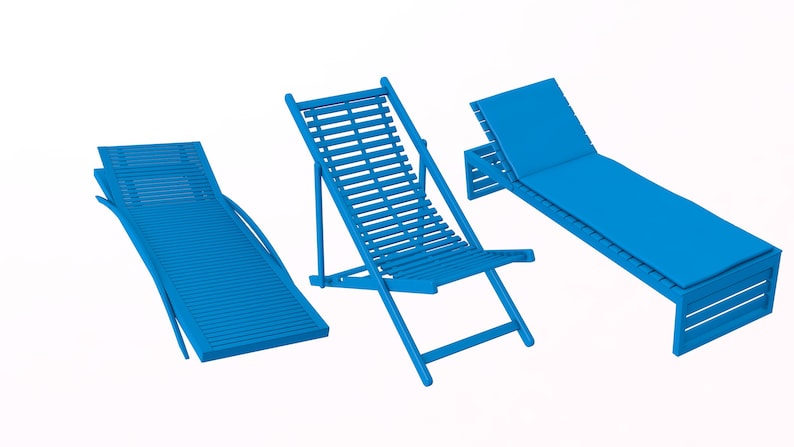 Beach Chair Stl File / Printable Stl File for 3d Printers, Home ...