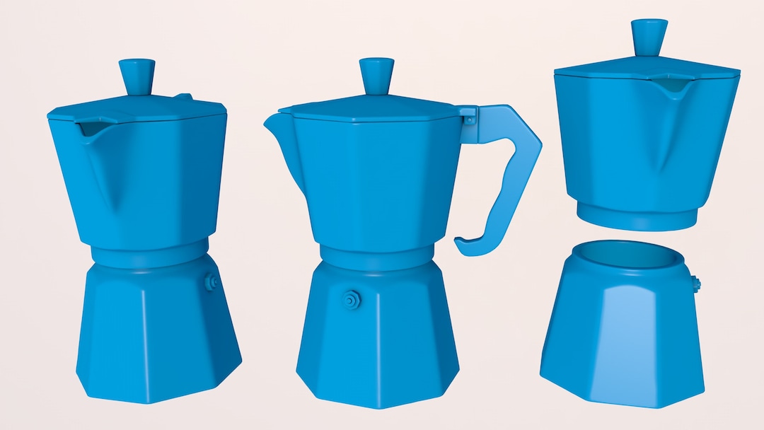 Coffee Moka Pot Stl File / Printable Stl File for 3d Printers, Espresso ...