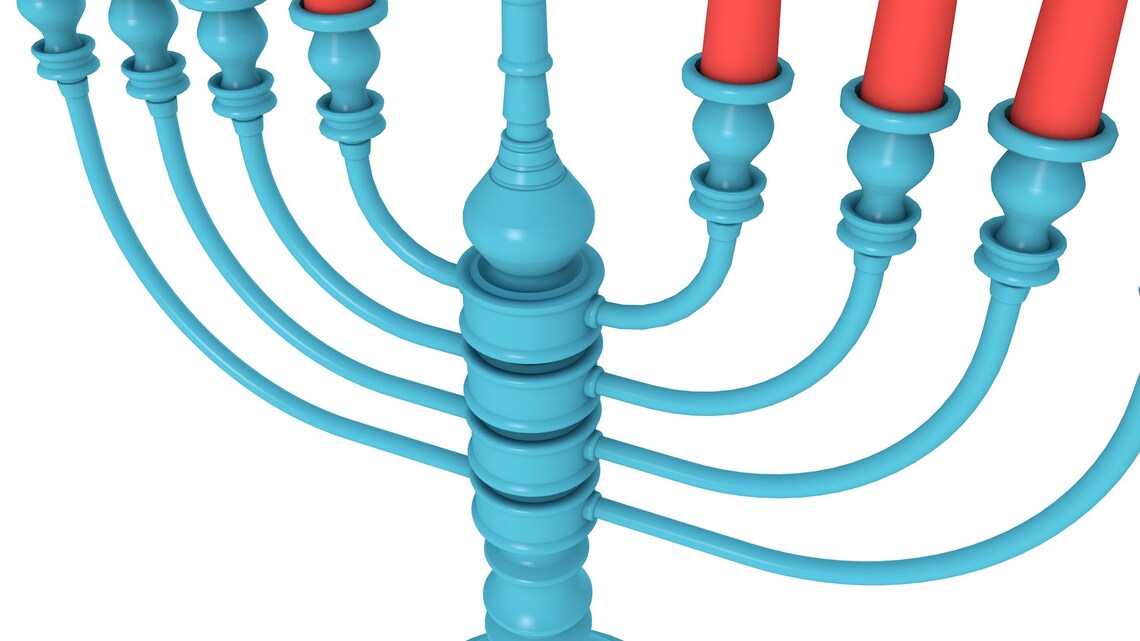 Menorah Stl File / Printable Stl File for 3d Printers Home - Etsy