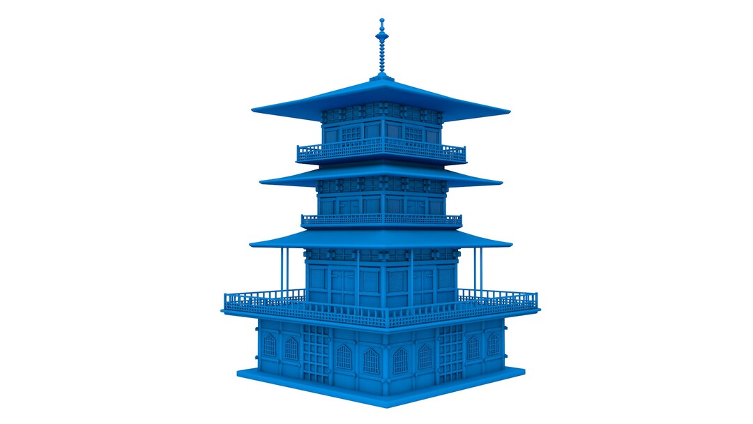 Asian Building Stl File / Printable Stl File Foprinters,building Stl ...