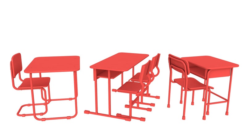 School Desk Stl File / Printable Stl File for 3d Printers - Etsy
