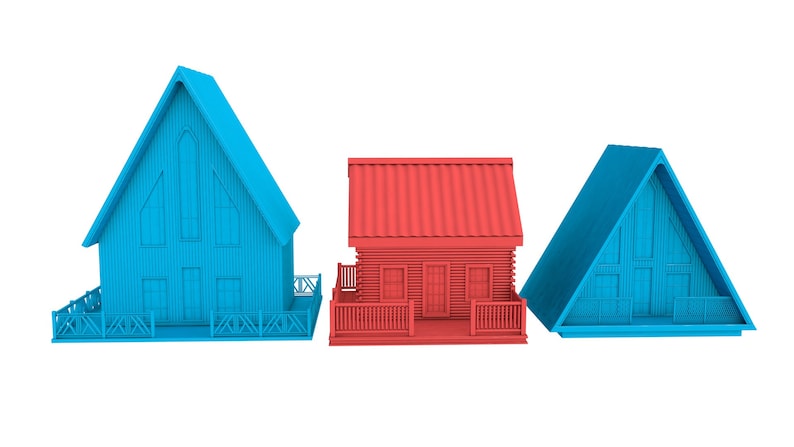 Log Cabin House Stl File Building Stl File / Printab House Stl - Etsy