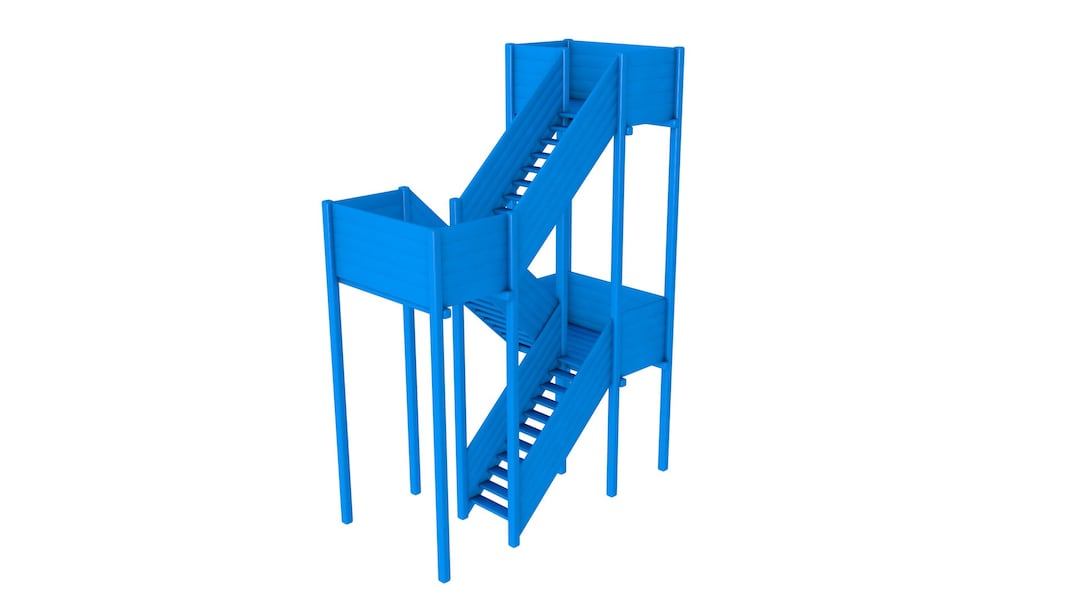 Wooden Stairway Stl File / Printable Stl File for 3d Printers, Spiral ...