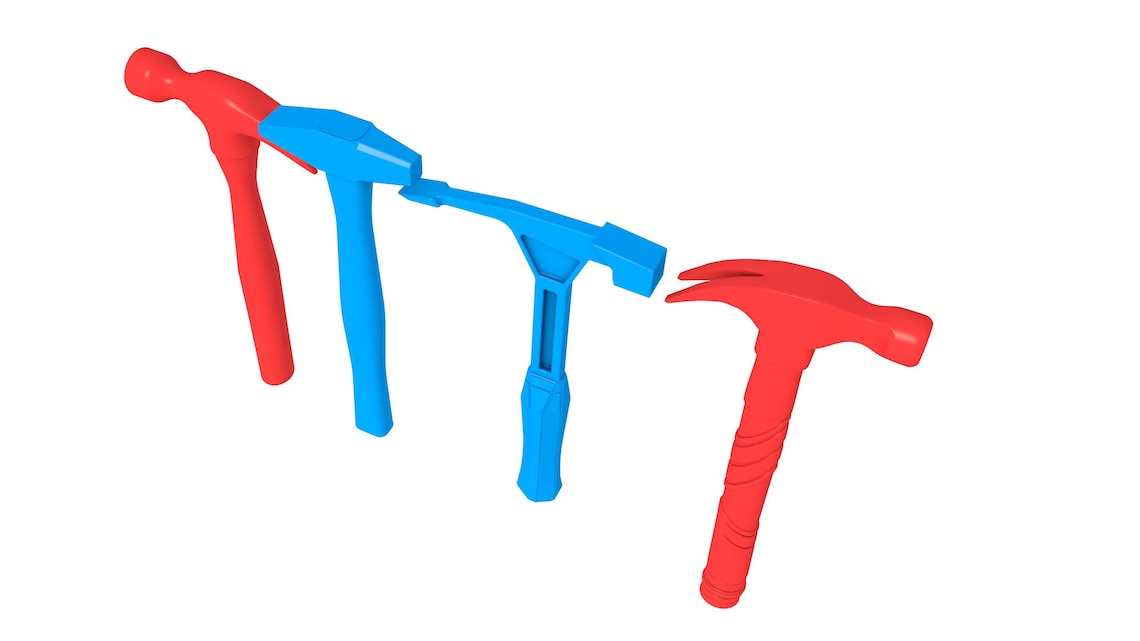 Hammer Stl File / Printable Stl File Foprinters Claw Hammer - Etsy