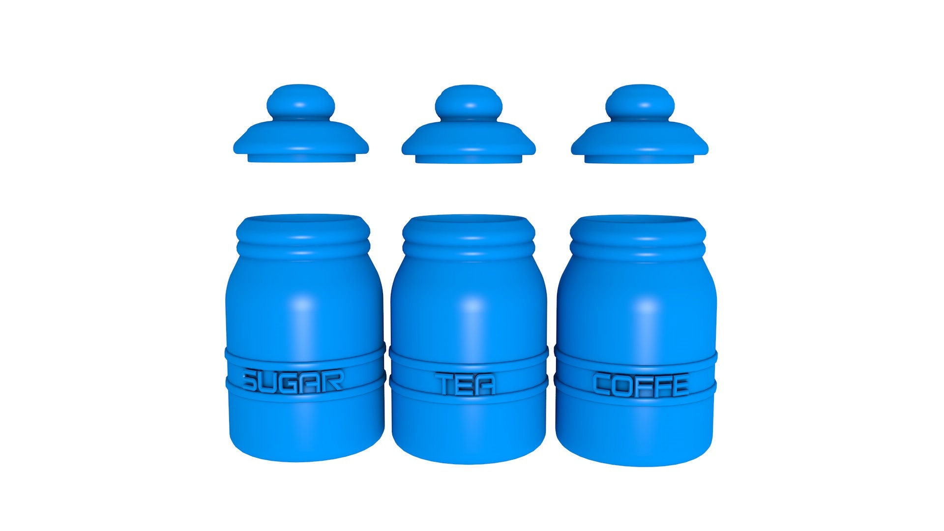 Kitchen Tea Set Jars Stl File / Printable Stl File for 3d - Etsy Australia