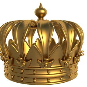 Gold Crown Stl File / Printable Stl File for 3d Printers, Home Crown ...
