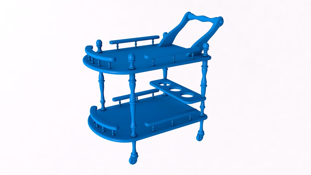 Wooden Serving Trolley Stl File / Printable Stl File for 3d, Trolley ...