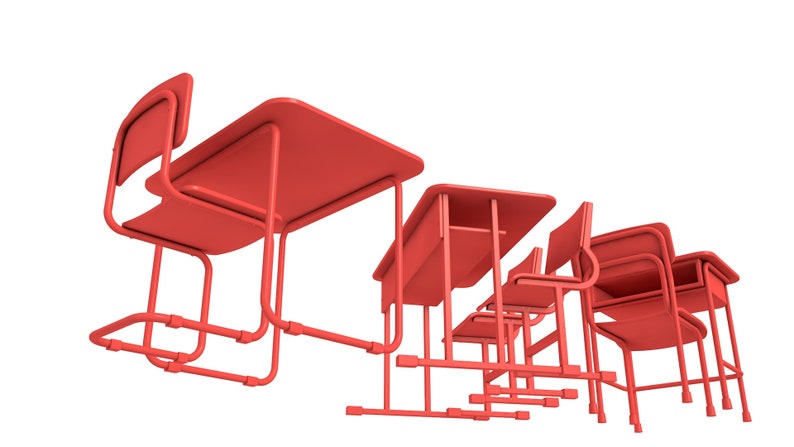 School Desk Stl File / Printable Stl File for 3d Printers - Etsy