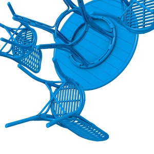 Table With Chairs Set Stl File / Printable Stl File for 3d Printers ...