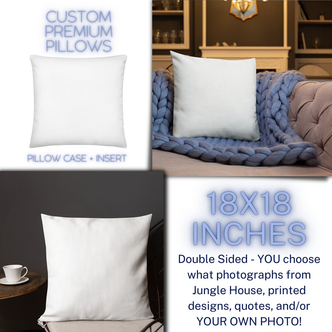 Custom Premium Pillow Set | Machine Washable Pillow Case + Longlasting ...